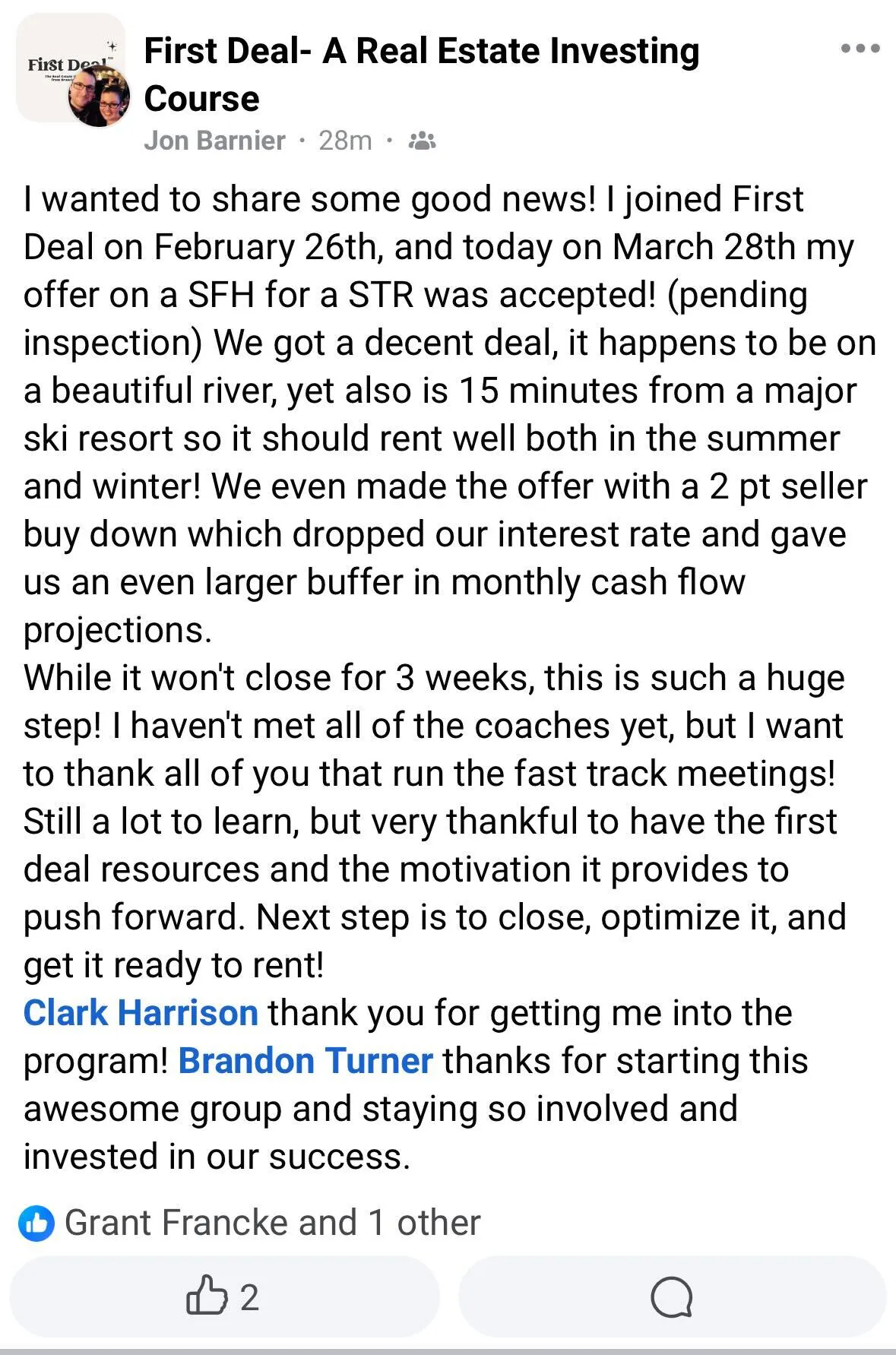 How the First Deal Program Works